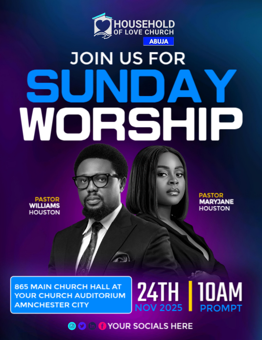 Modern Church Worship Design | PosterMyWall