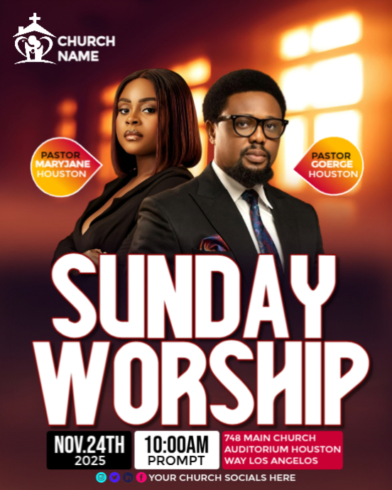 Modèle Modern Church Worship Design | PosterMyWall