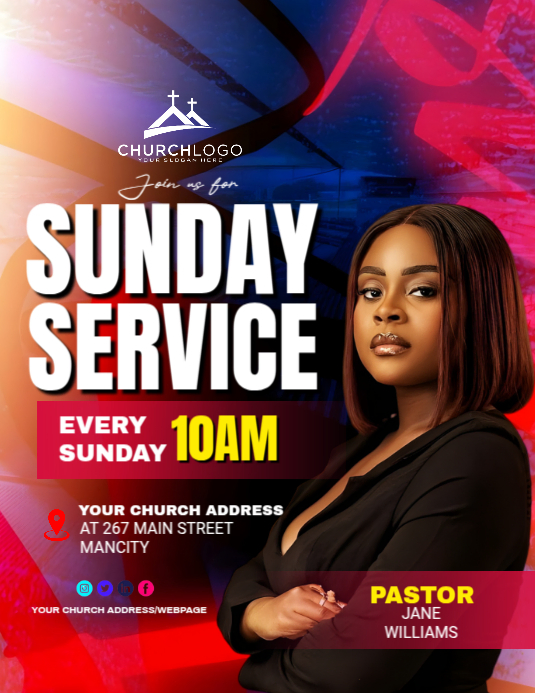 Modern Church Worship Design Template | PosterMyWall