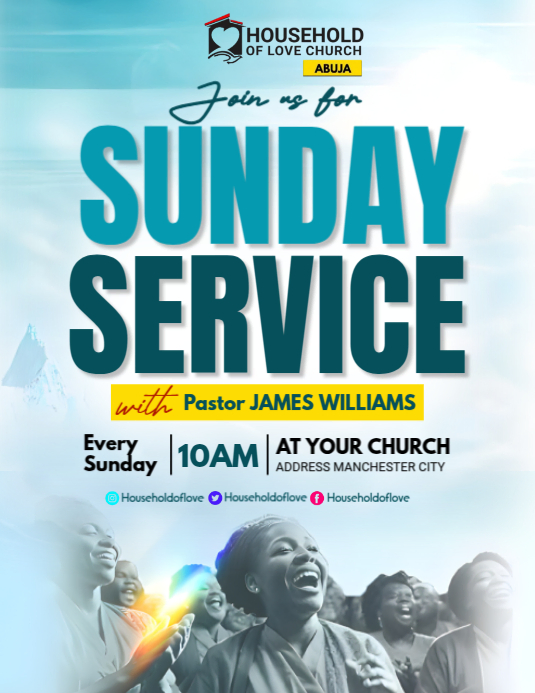 Modern Church Worship Design Template | PosterMyWall