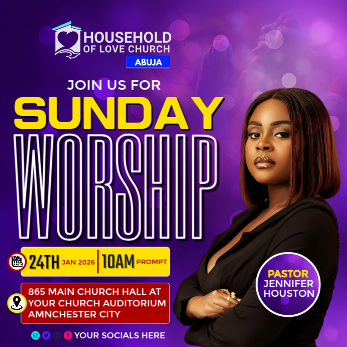 Modern Church Worship Design Template | PosterMyWall
