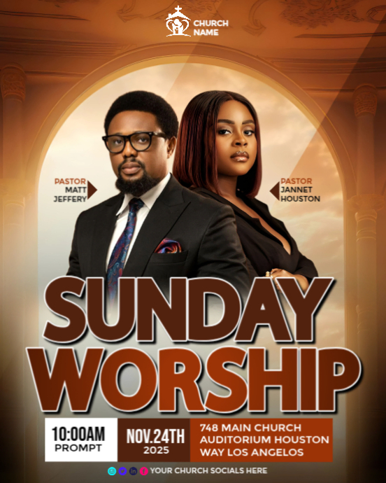 Modern Church Worship Design Template | PosterMyWall
