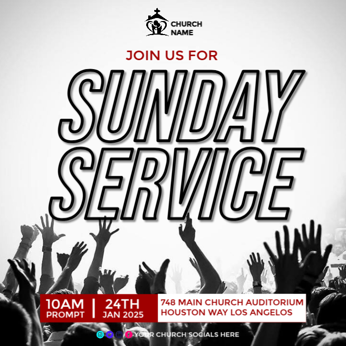 Modern Church Worship Design Template | PosterMyWall