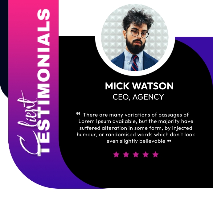 Modern Clients Testimonials Template | PosterMyWall