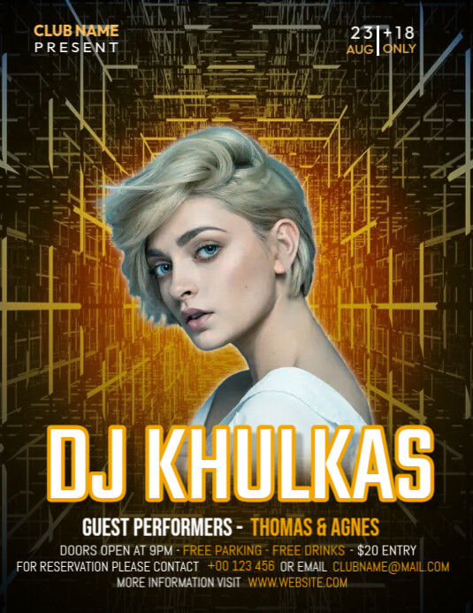 Modern Club Party Poster Flyer Template | PosterMyWall