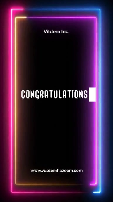 Modern Congratulations Mobile Video Template | PosterMyWall