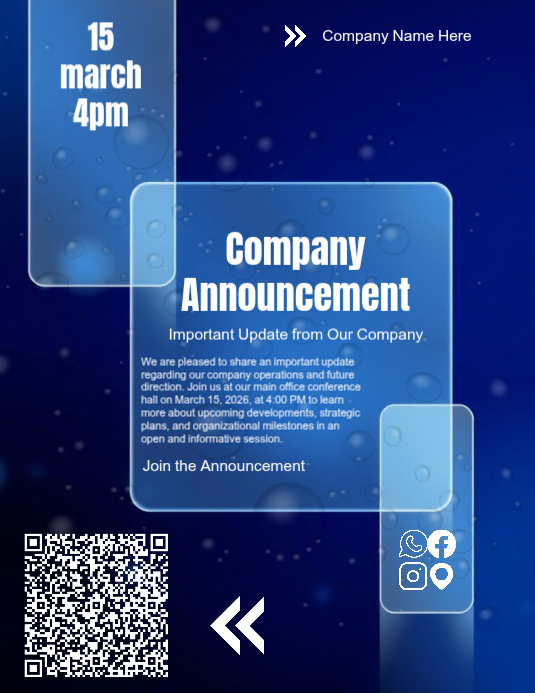 Modern Corporate Announcement Business Flyer Template | PosterMyWall