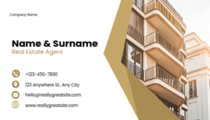 Modern Creative Real Estate Agent Business Card Template | PosterMyWall