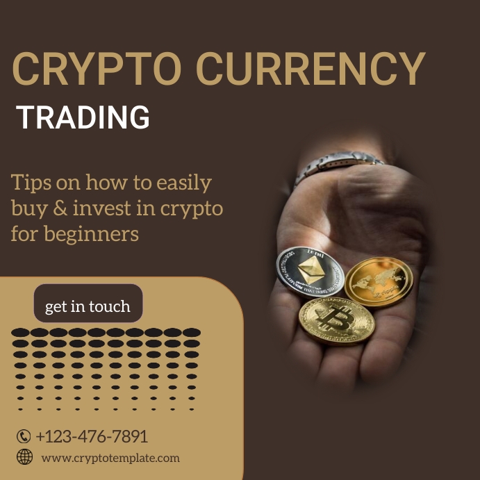 Modern cryptocurrency template | PosterMyWall