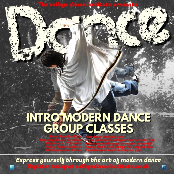 Modern Dance Classes Video Post Template | PosterMyWall