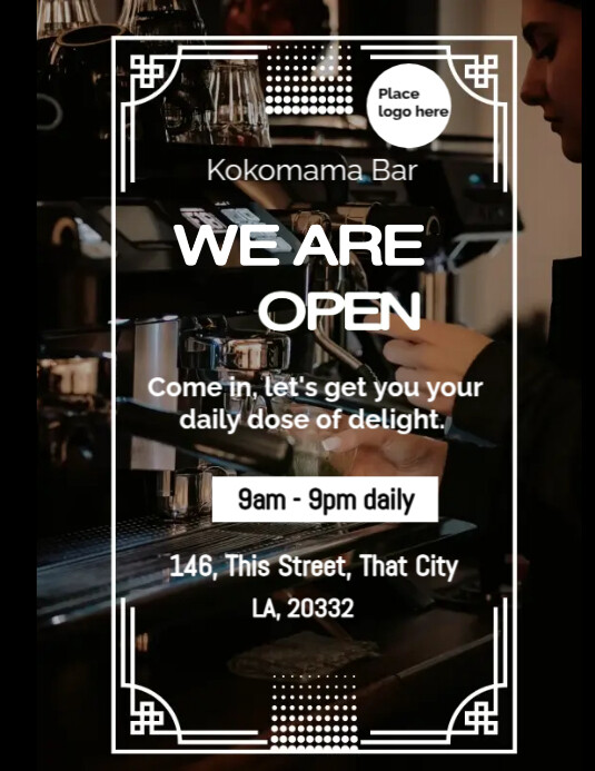 Plantilla de Modern day flyer for bars | PosterMyWall