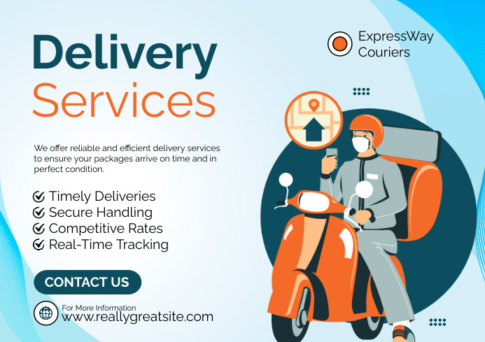 Modern Delivery Services Poster Template A3 | PosterMyWall