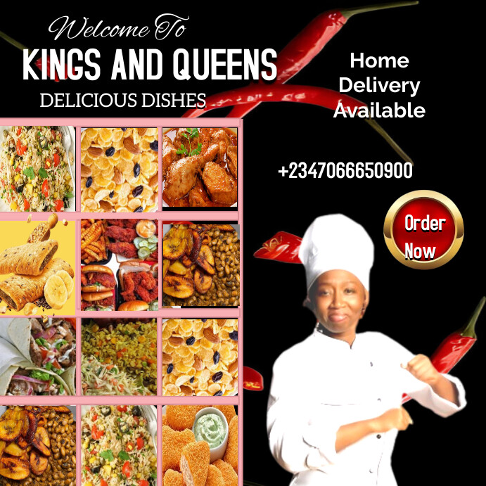 Modern Dishes food flyer template | PosterMyWall