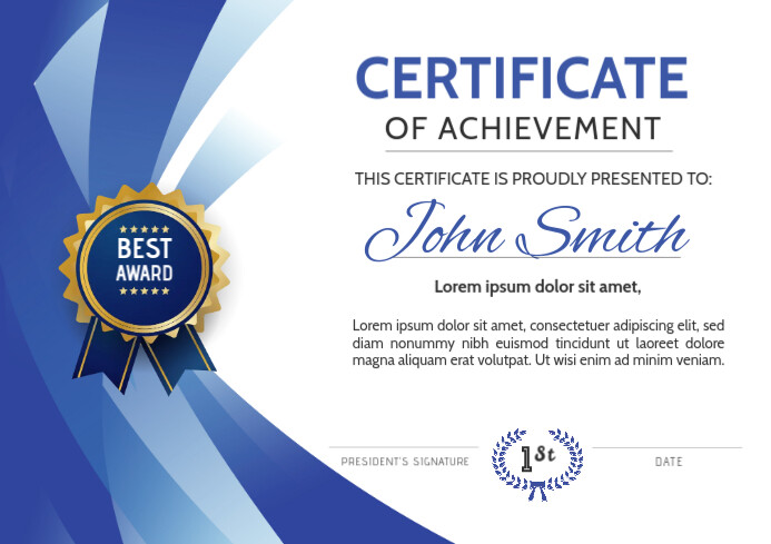 Modern elegant diploma certificate design Template | PosterMyWall