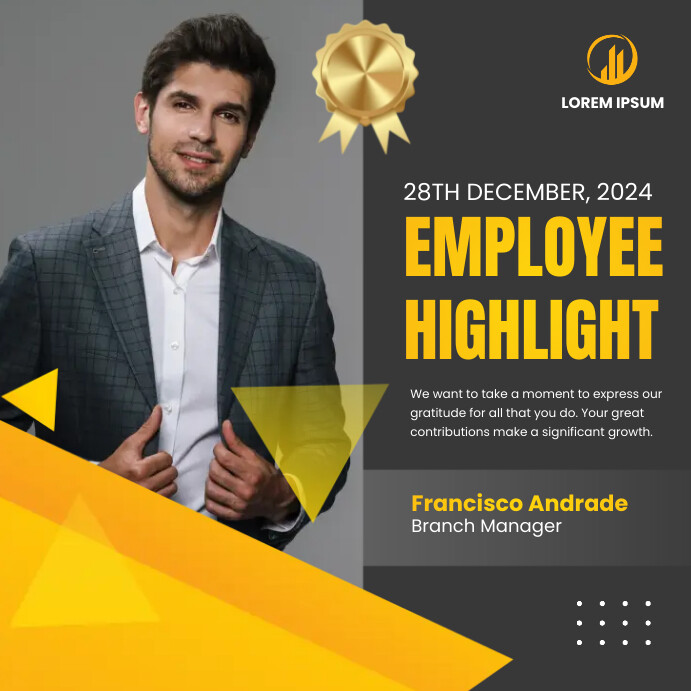 Plantilla de Modern Employee Highlight Instagram Post | PosterMyWall