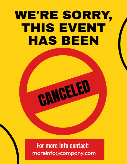 Copy of Modern Event Canceled Notice Flyer | PosterMyWall