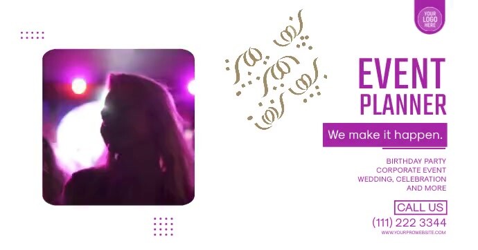 Copy of Modern Event Planner Ad Facebook | PosterMyWall