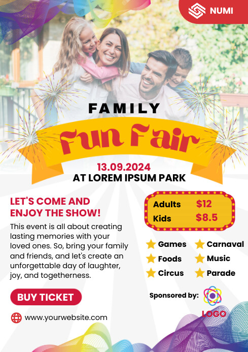 Modern Family Fun Fair Flyer Template | PosterMyWall
