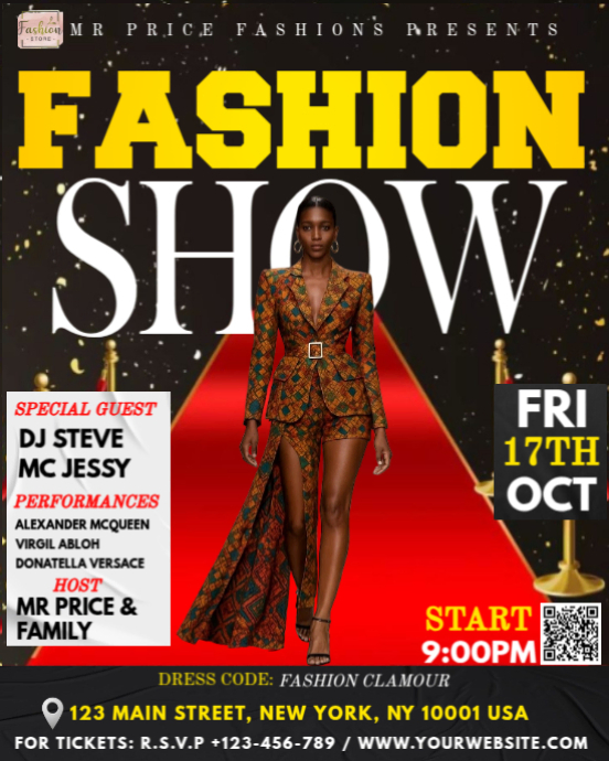 Kopie van Modern Fashion Show Invitation Advertisement Social Media ...