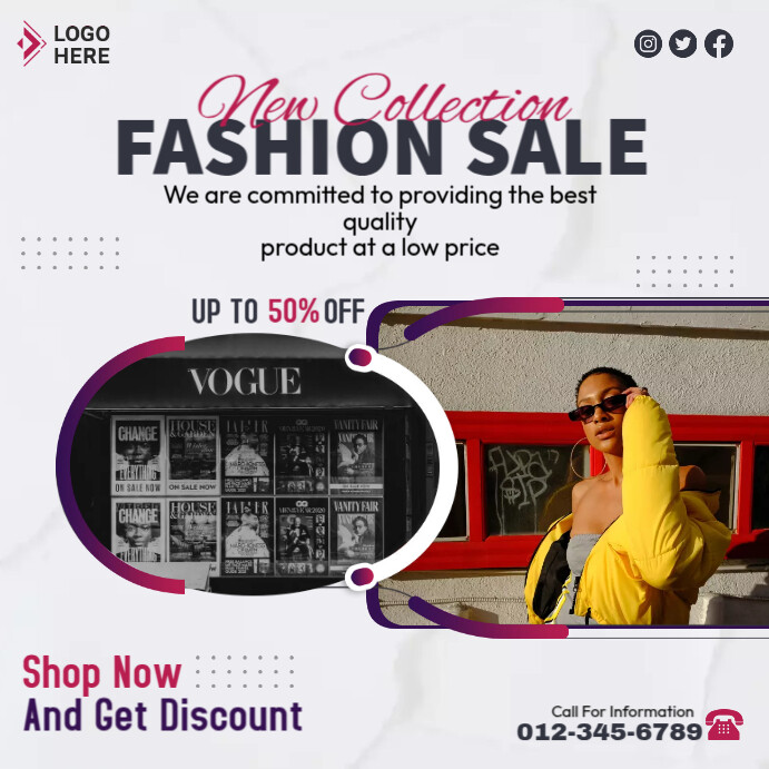 Modern Fashion Wear Ads Template | PosterMyWall