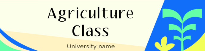 Modern Floral & Minimal Agriculture Google Classroom Banner Template ...