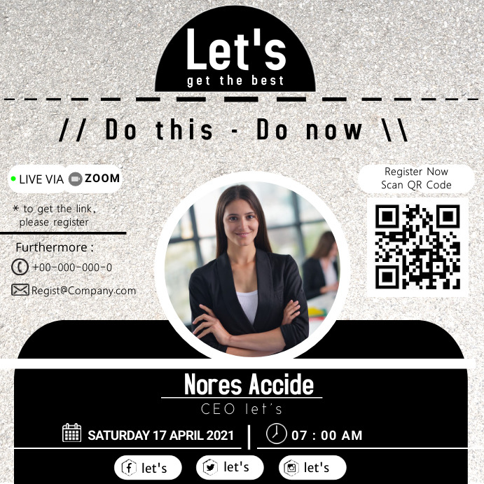 Modern Flyer Design Black and White Template | PosterMyWall