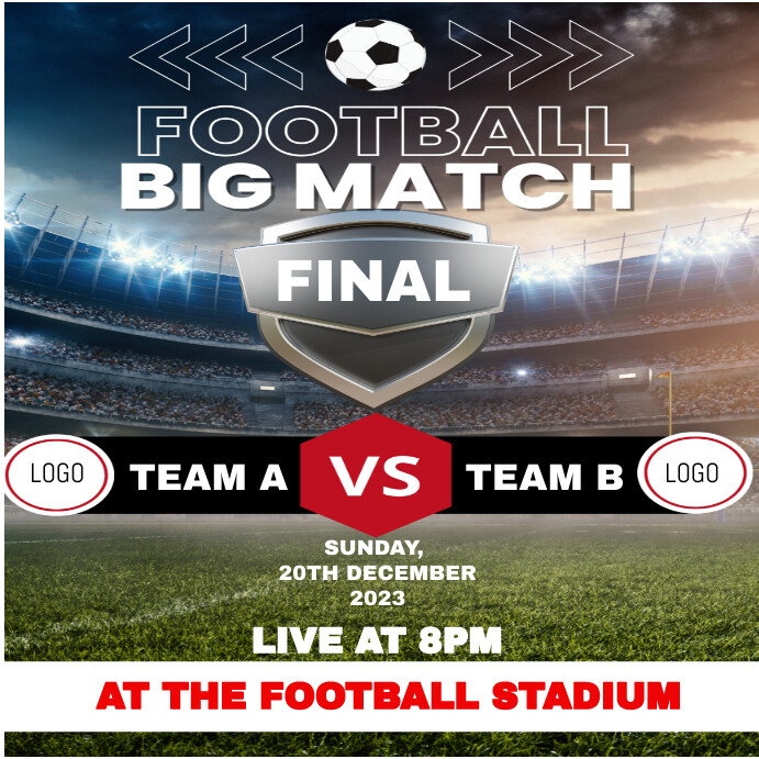 Modern Football Match | PosterMyWall