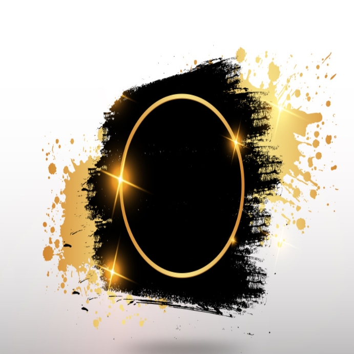 Modern frame with golden splash flyer Template | PosterMyWall