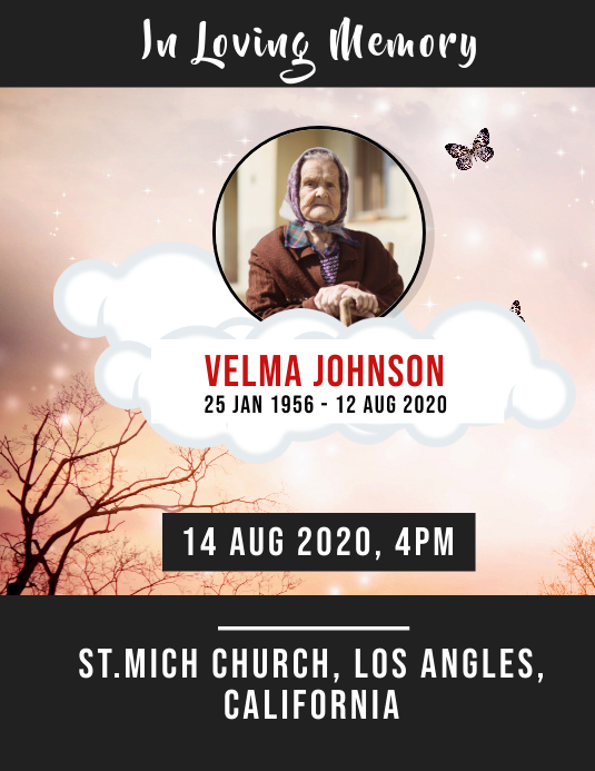 Modern Funeral Service Template | PosterMyWall