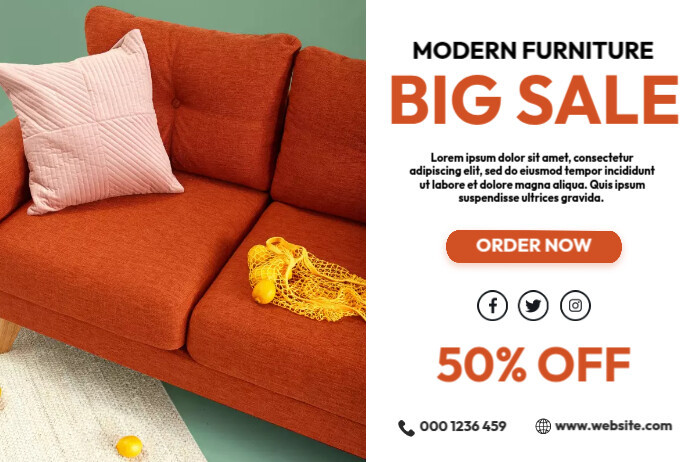 Modern Furniture Collection Ads Template | PosterMyWall