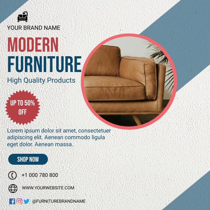 Plantilla de modern furniture poster | PosterMyWall