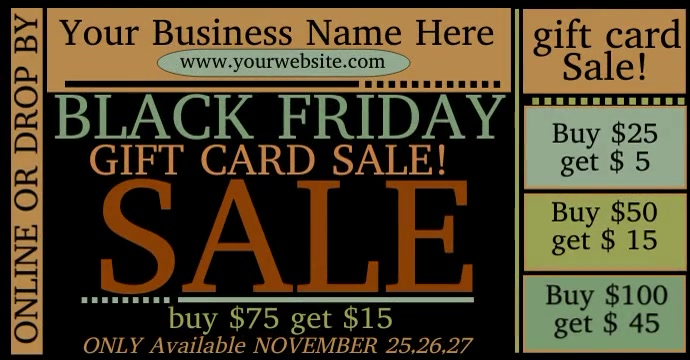 Modern Gift Card Facebook Ad Size Template | PosterMyWall