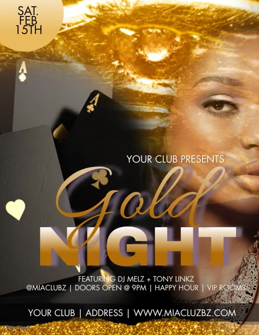Gold Club Flyer Background