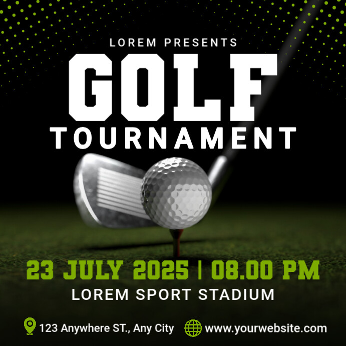 Modern Golf Tournament Instagram Post Templat | PosterMyWall