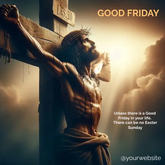 Modern Good Friday Post Template | PosterMyWall