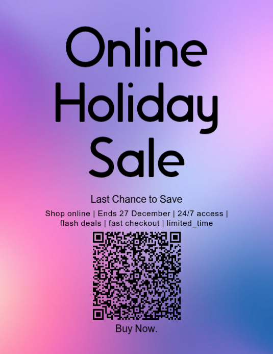 Modern Gradient Christmas Sale Flyer Template for Online Brands ...