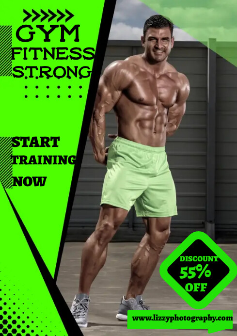 Modern Green Gym Fitness Flyer Template | PosterMyWall