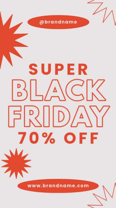 Copy of Modern Grey Red Super Black Friday Promotion Instagram Story ...