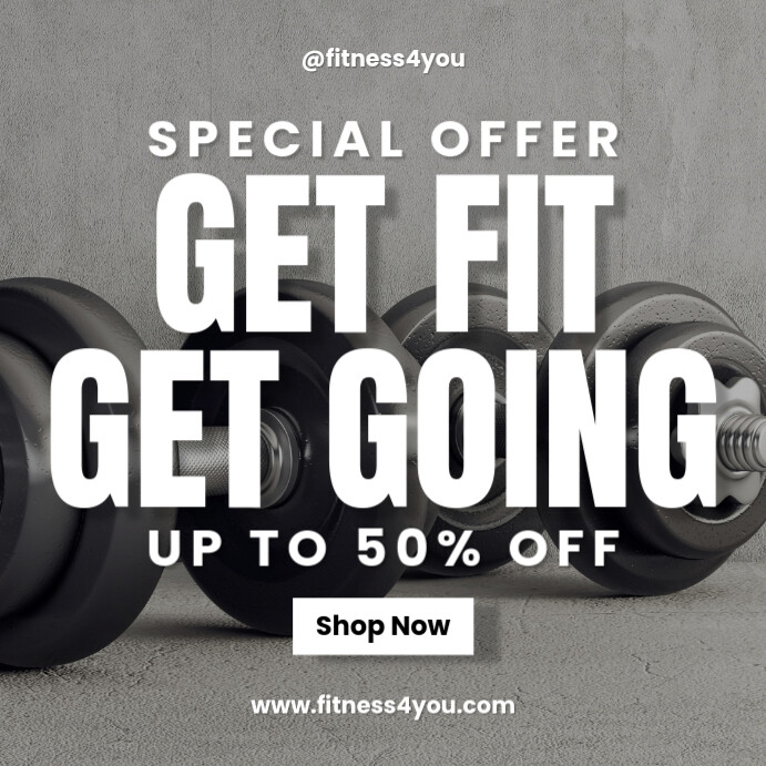 Modern Gym Fitness Sale Promo Instagram Post Template | PosterMyWall