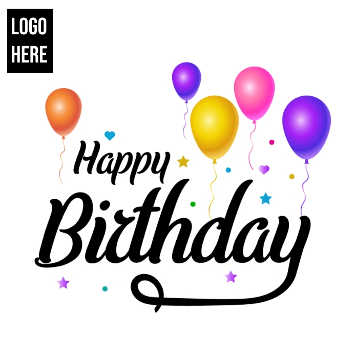 modern happy birthday Template | PosterMyWall