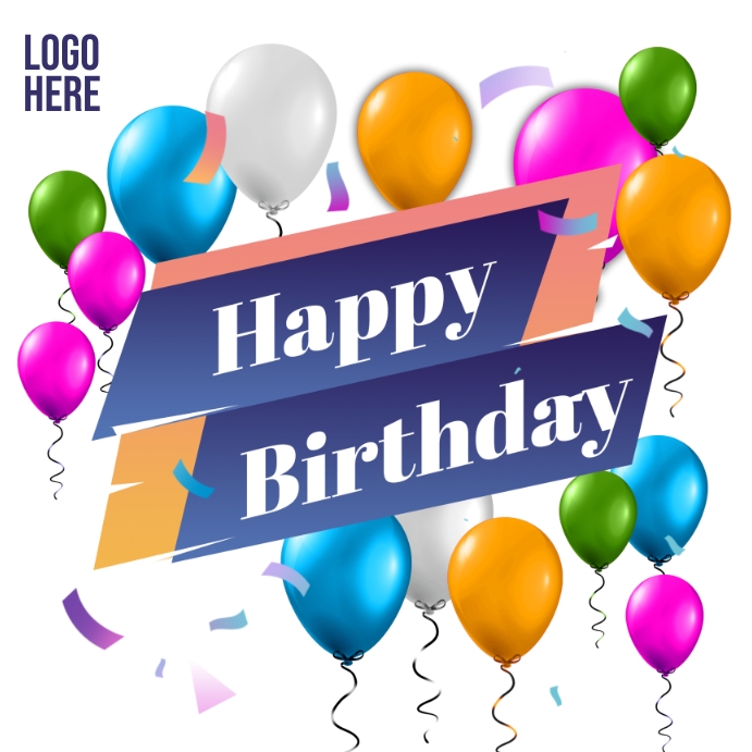 modern happy birthday Template | PosterMyWall