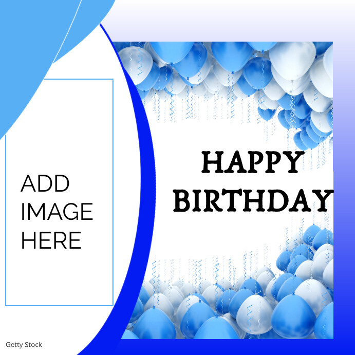 Modern happy birthday poster Templat | PosterMyWall