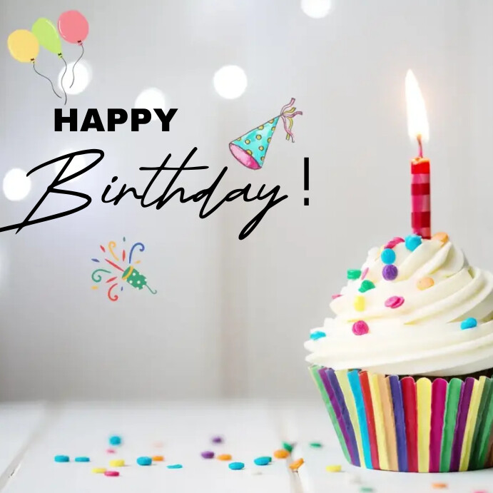 Modern Happy Birthday Poster Template | PosterMyWall