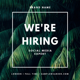 Now Hiring Instagram Job Ad Template | PosterMyWall