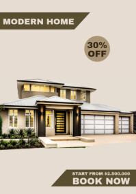 Modern Home A4 Template | PosterMyWall