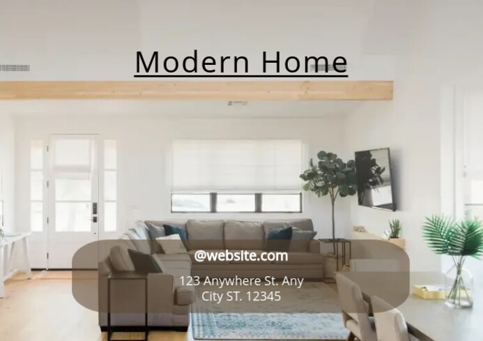 Modern Home A4 Template | PosterMyWall