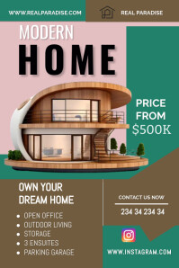 Modern home for sale poster Template | PosterMyWall