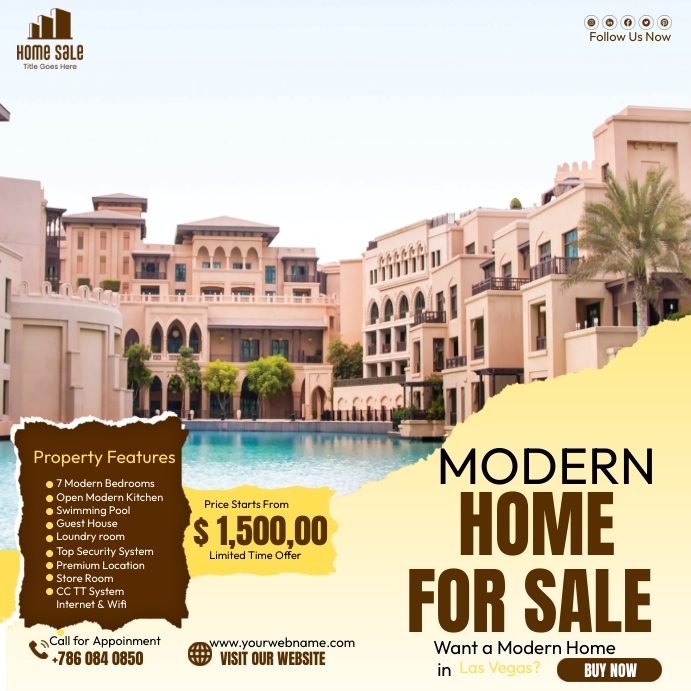 Modern Home For Sale Ads Template | PosterMyWall