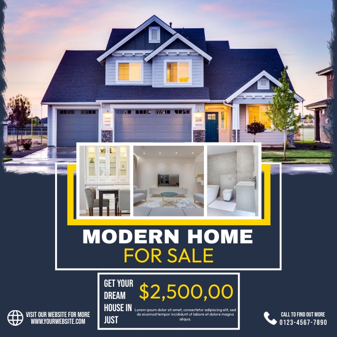 Modern Home For Sale Template | PosterMyWall
