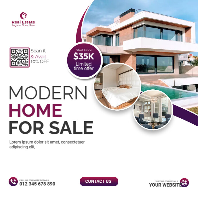 Modern Home For Sale Template | PosterMyWall